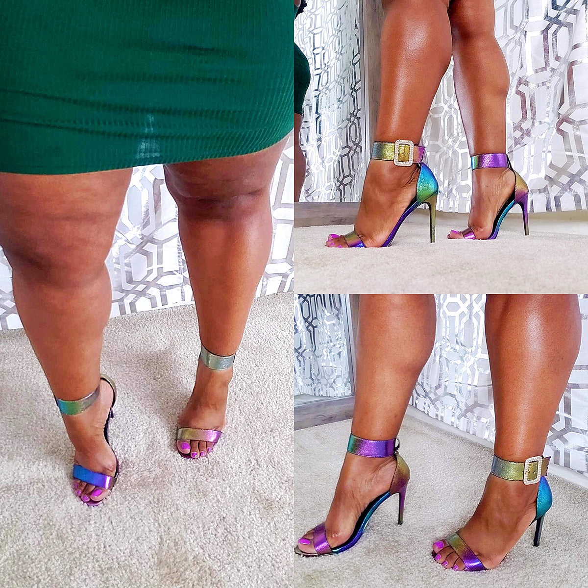 Thick Long Legs Multi Color Stiletto High Heels #Curvy #Thick #Ebony ...